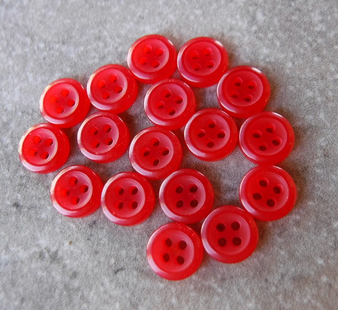 17 Candy Red Sparkly Glitter Round Buttons Size 3/8" - Etsy