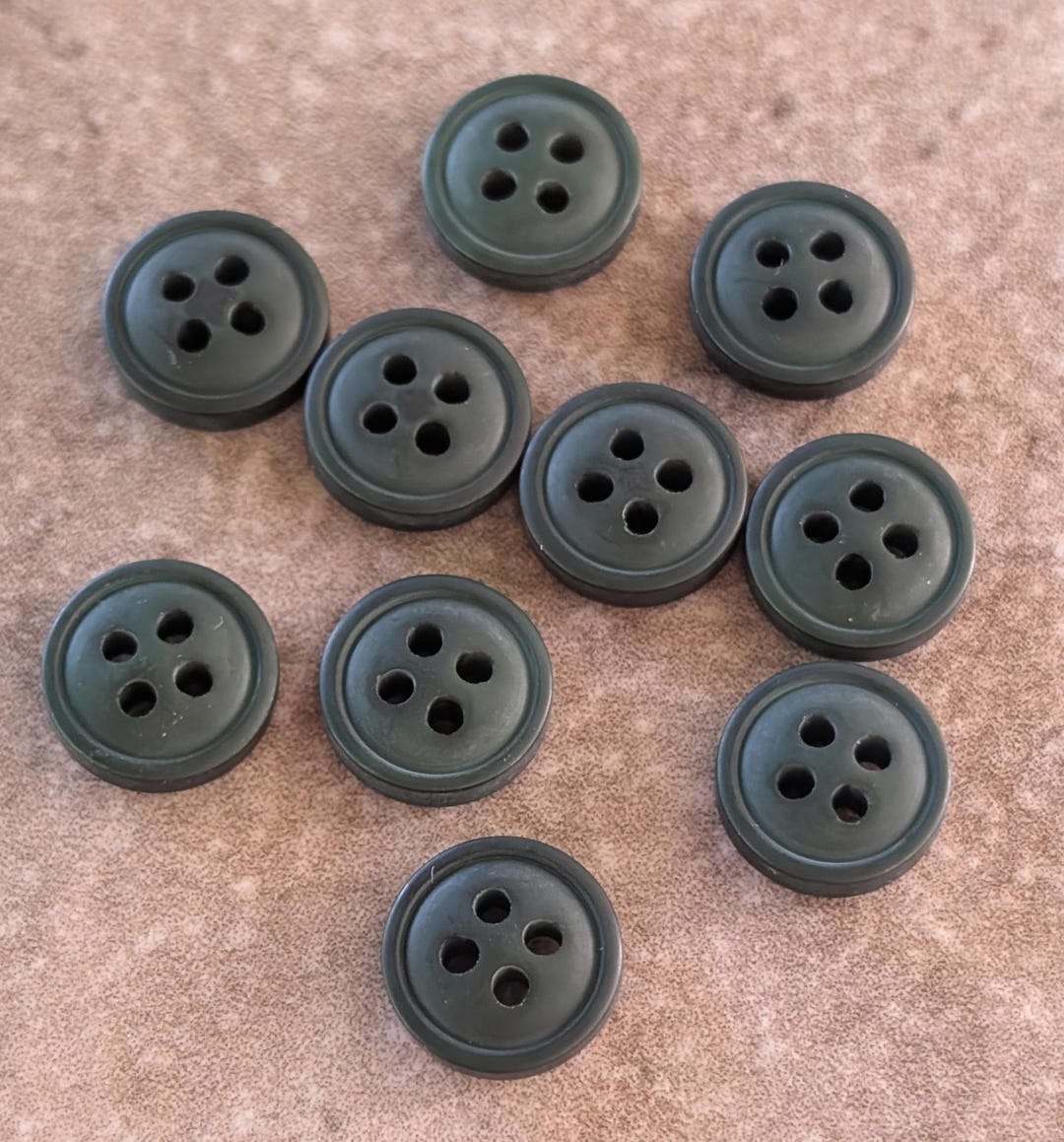 10 Forest Green Thick Pop Middle Round Buttons Size 7/16" - Etsy