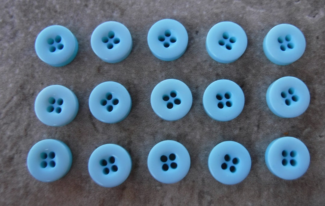 15 Electric Blue Thick 4 Hole Round Buttons Size 7/16" - Etsy