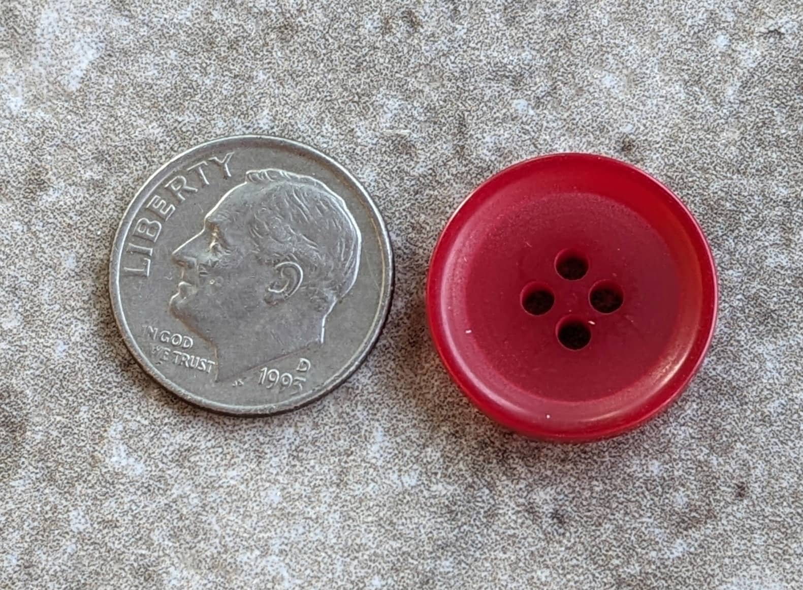 11 Red Rim Edged Round Buttons Size 11/16" - Etsy