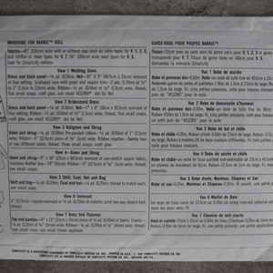 Simplicity Pattern Barbie 7601 Pattern Uncut One Size - Etsy