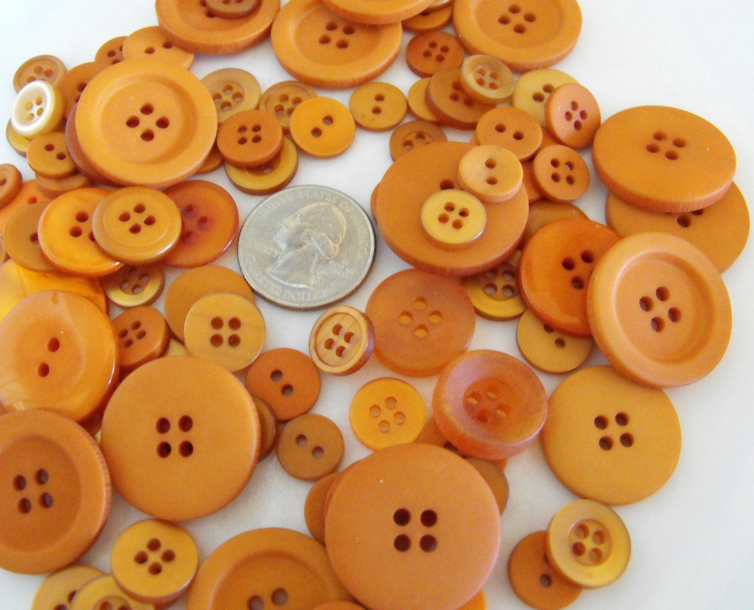 Burnt Orange Buttons 100 Bulk Assorted Round Multi Size - Etsy
