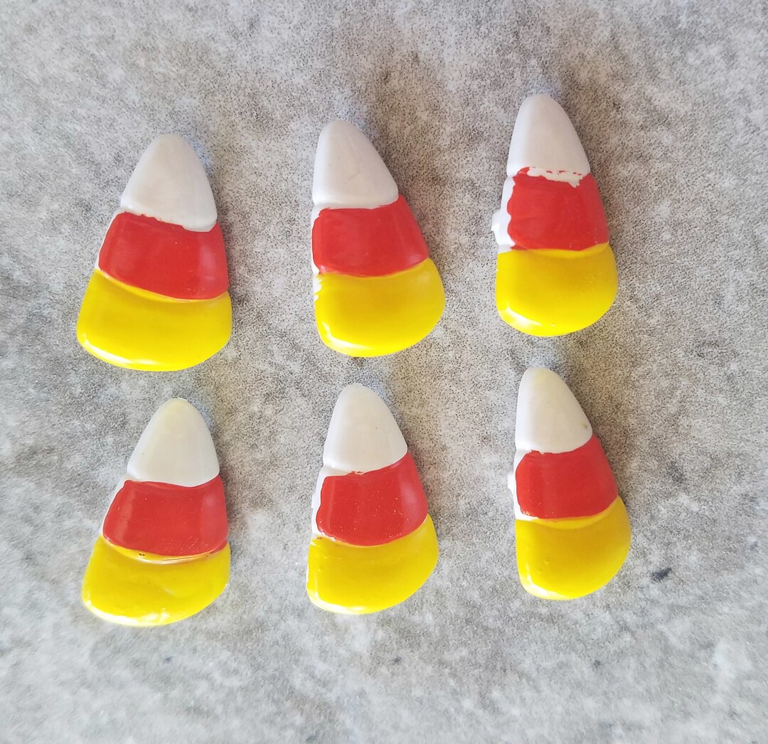 6 Shiny Candy Corn Shank Buttons Size 9/16" - Etsy