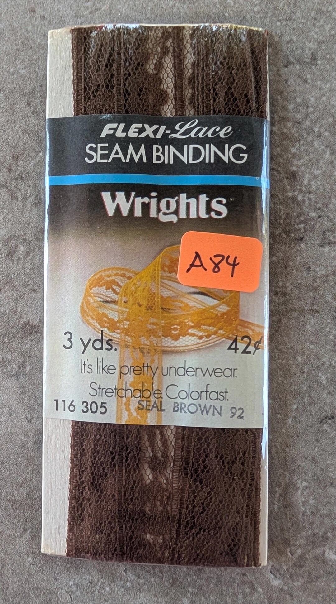 Vintage Wrights Flexi Lace Seam Binding Seal Brown A84 - Etsy