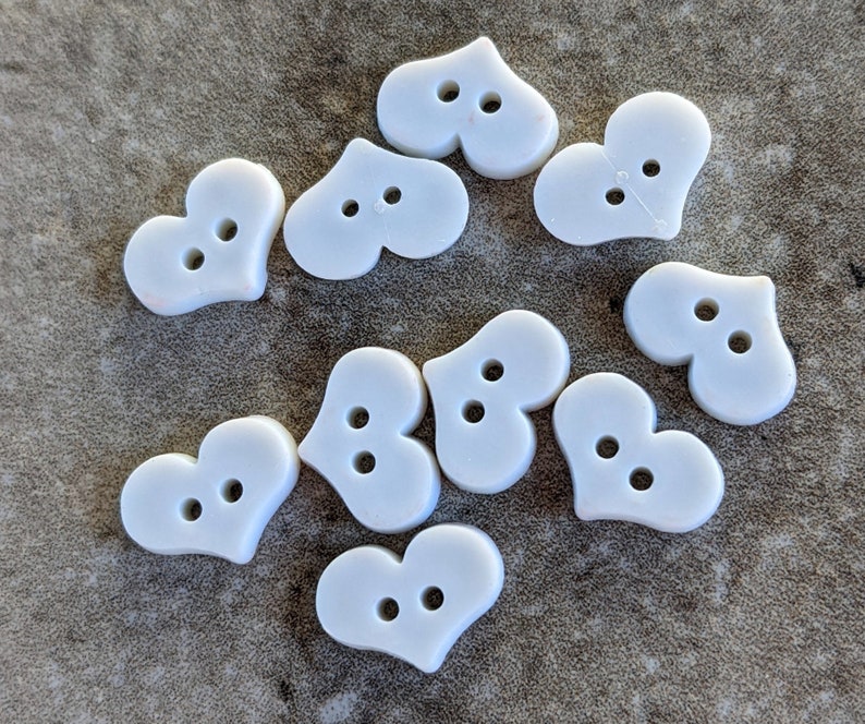 10 Small Flat Hearts Buttons Size 7/16" - Etsy