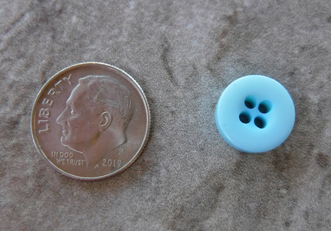 15 Electric Blue Thick 4 Hole Round Buttons Size 7/16" - Etsy