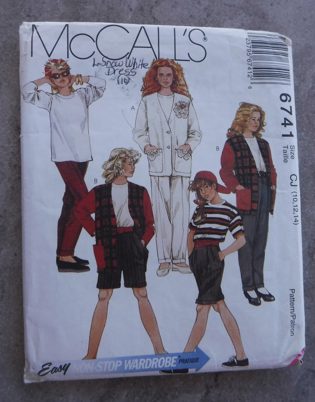 Vintage Mccalls Sewing Pattern 6741: Girls Jacket, T-shirt, Pants ...