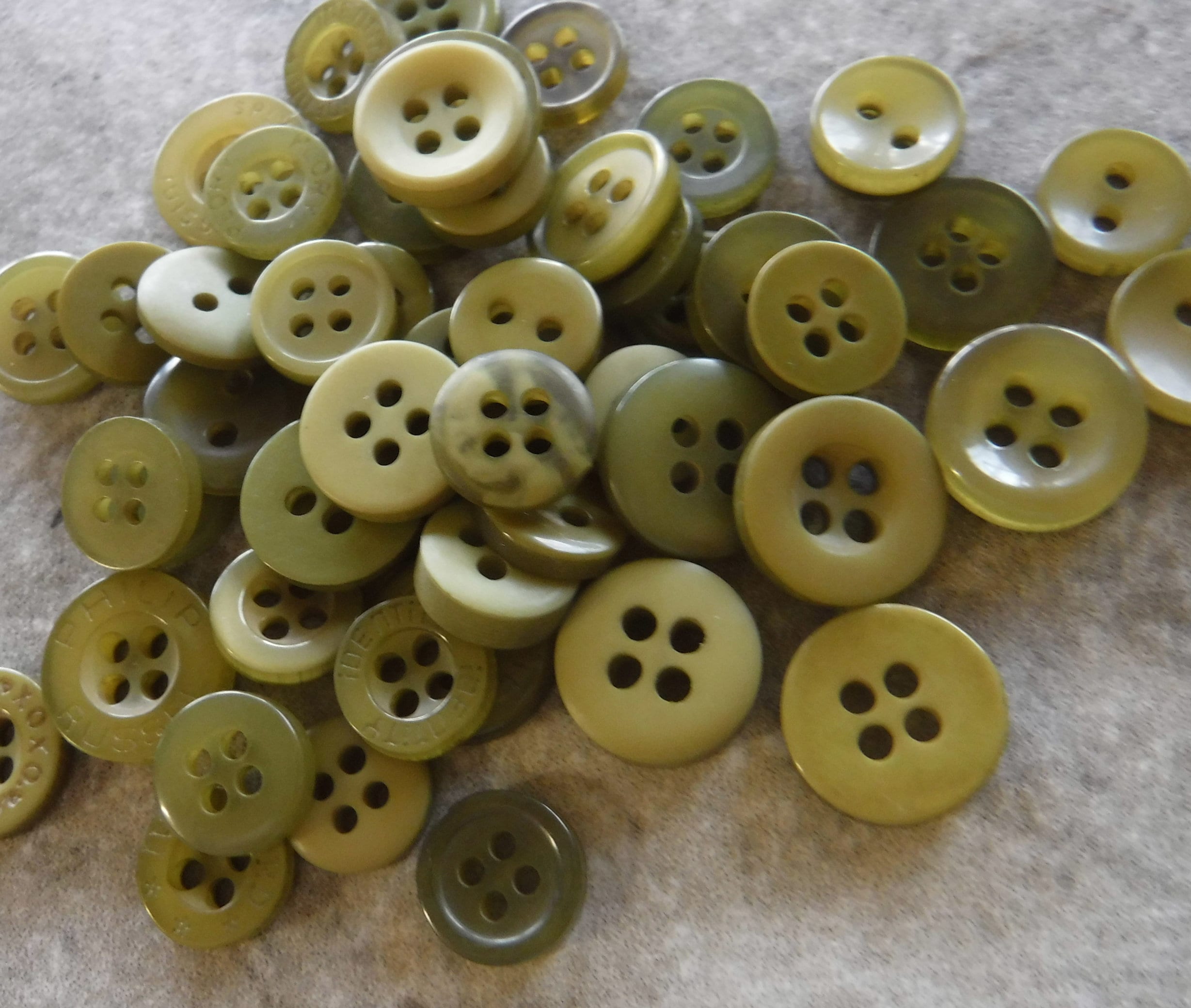 Green Sewing Button