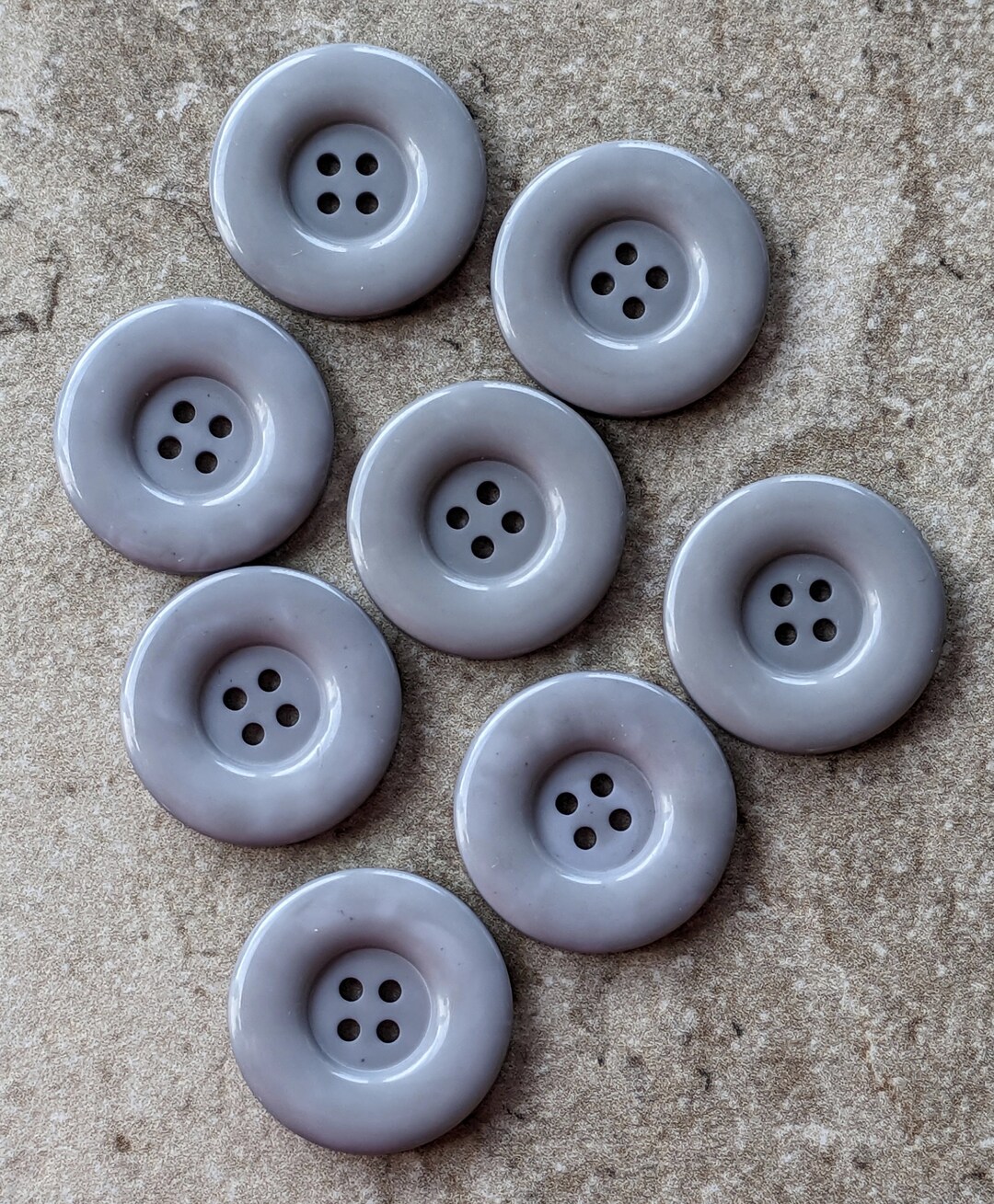 8 Gray Blended Bubble Rim Large Round Buttons Size 1 3/16" - Etsy