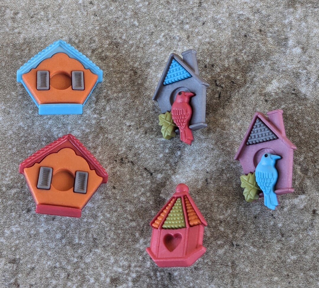 2 Birdhouse Shank Buttons You Choose the Style - Etsy