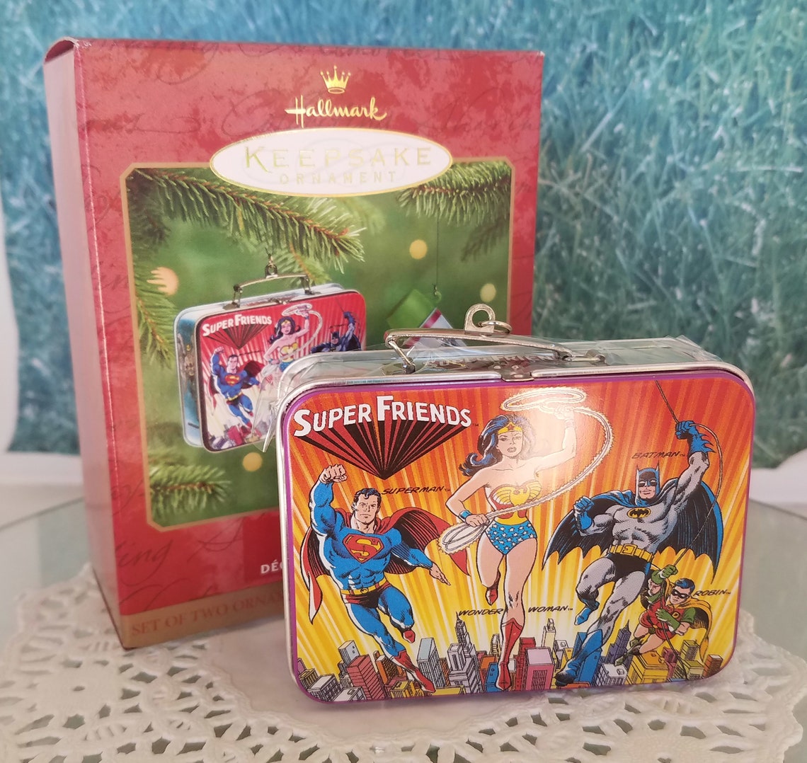 Super Friends Lunch Box Set Hallmark Ornament 2000 | Etsy