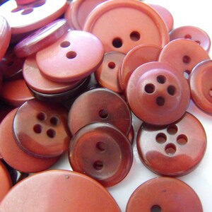 Burgundy Red Buttons, 100 Bulk Assorted Round Multi Size Crafting ...