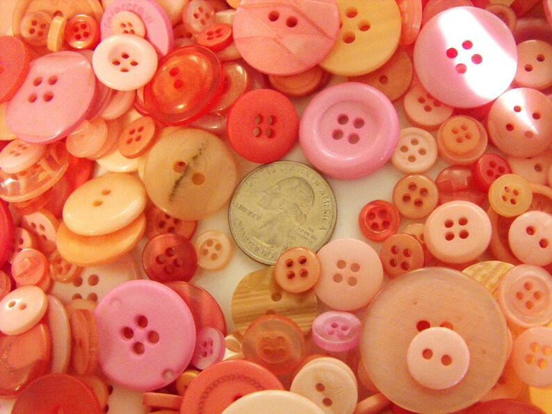 Pink Shade Buttons 100 Bulk Assorted Round Multi Size | Etsy