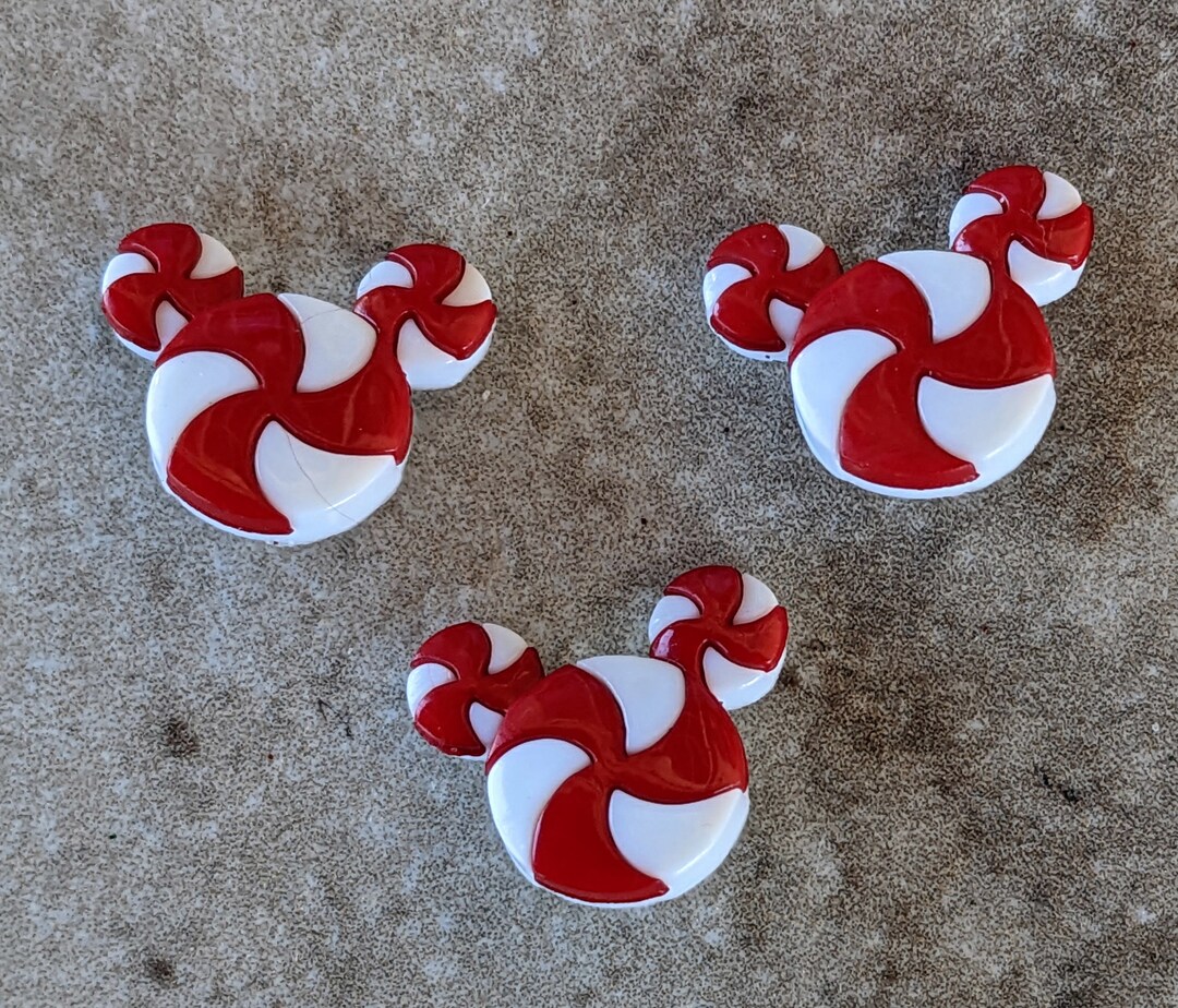 3 Disney Mickey Mouse Head Candy Red Shank Buttons Size 11/16 - Etsy