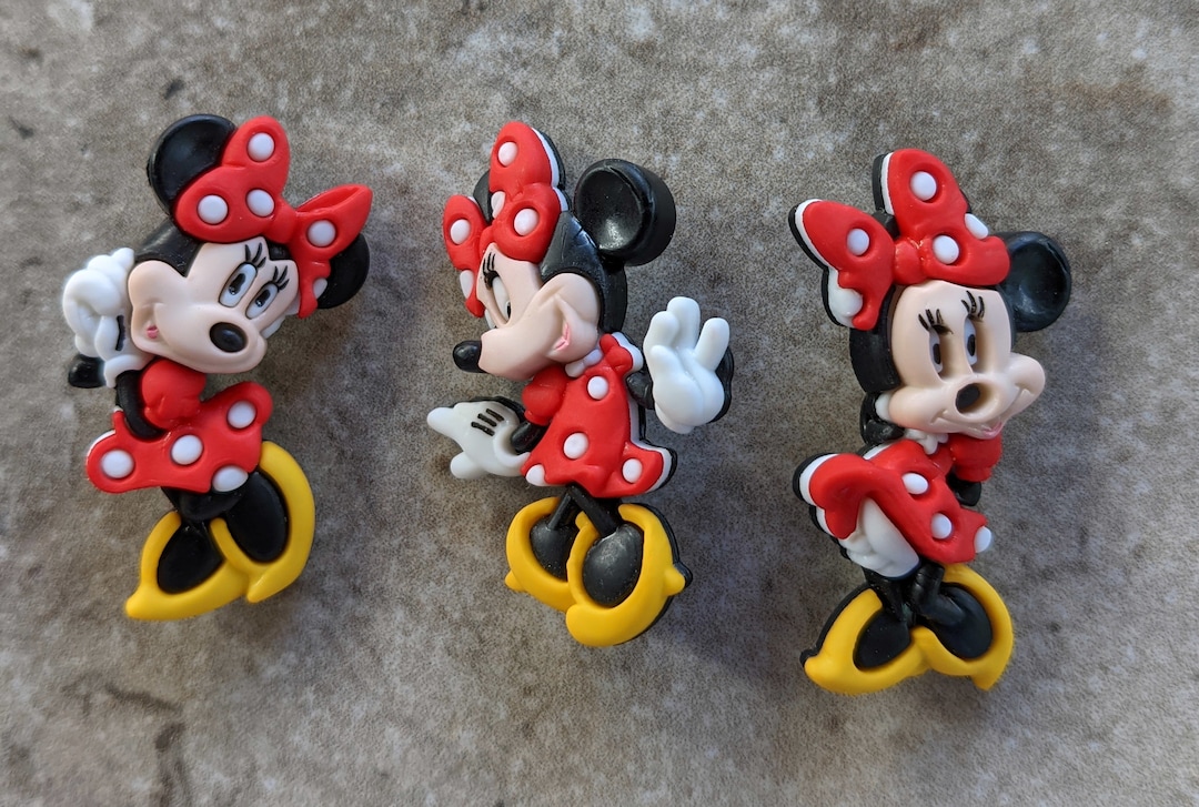 2 Disney Minnie Mouse Shank Buttons Size 1" You Choose the Style - Etsy