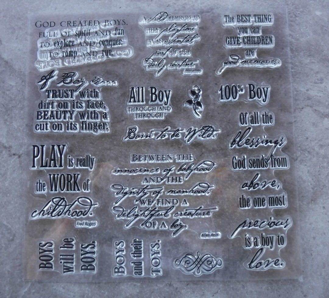 Acrylic Stamp All Boy - Etsy