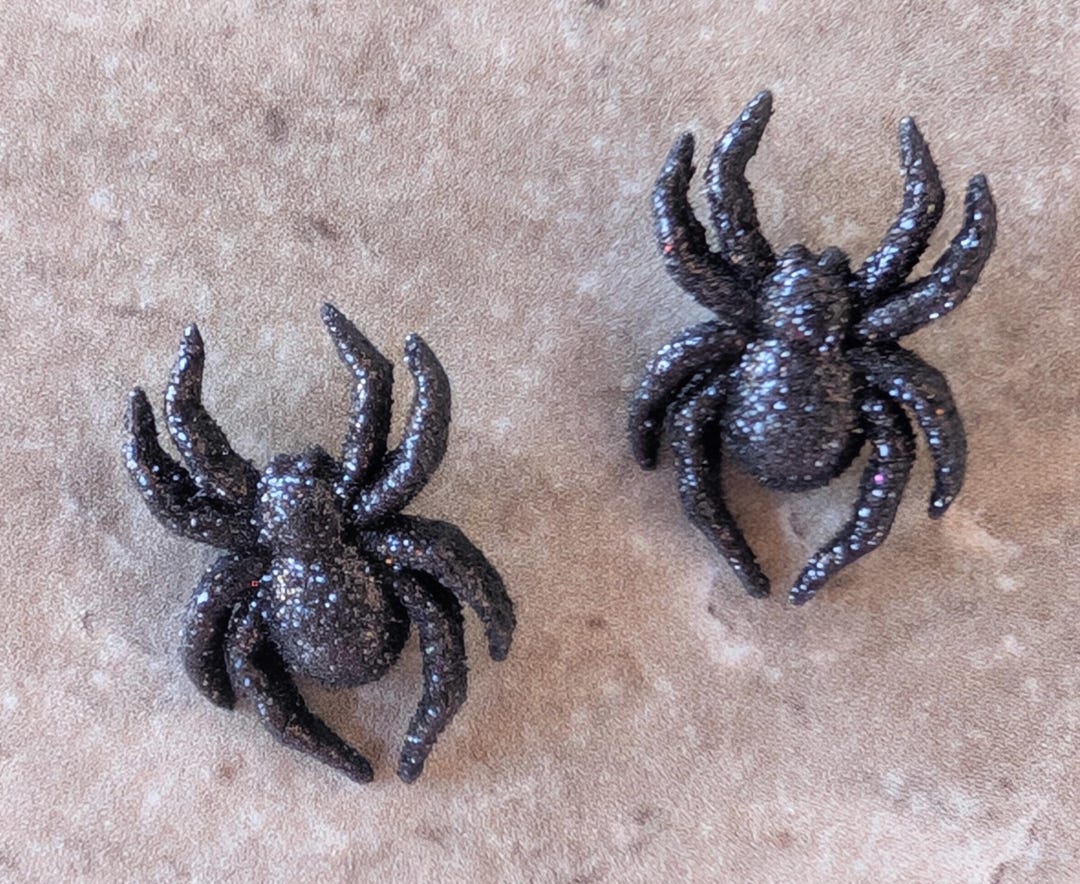 2 Glitter Black Widow Spider Shank Buttons Size 11/16" - Etsy