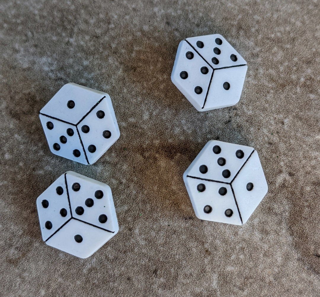 4 Rolled Dice Shank Buttons Size 5/8" - Etsy