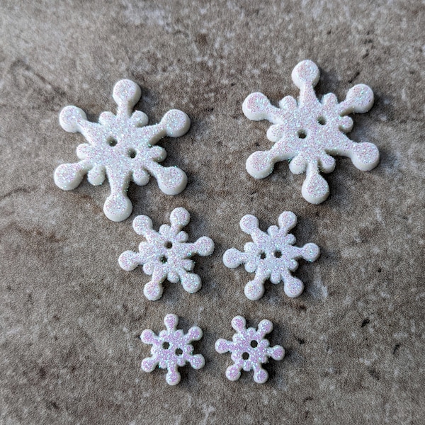 Snowflakes Buttons - Etsy