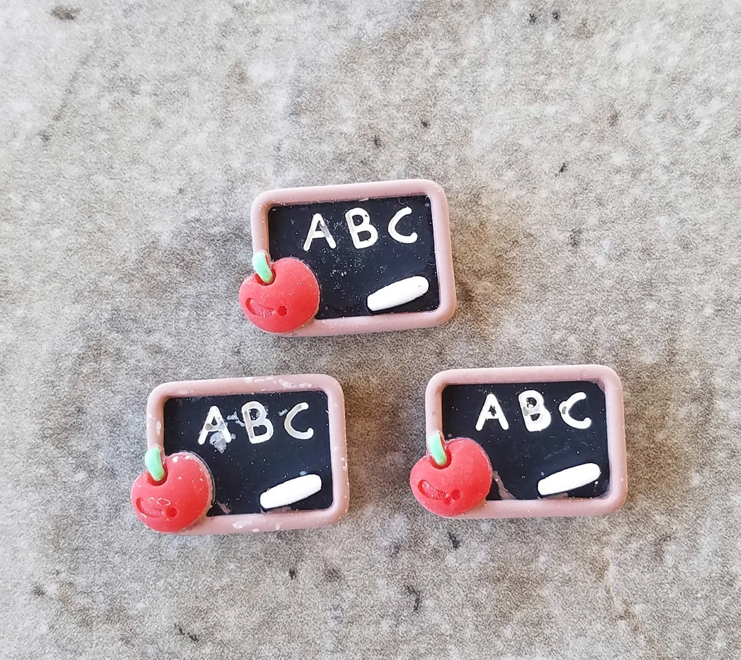 2 School Chalkboard Flat Back Embellishment Buttons Size 3/4". - Etsy