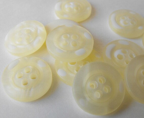 22 Ivory Small Raised Center Round Buttons Size 9/16 | Etsy