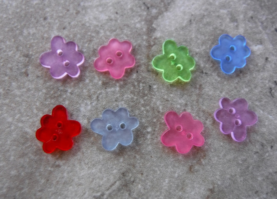 8 Mixed Splat Wildflower Flower Large Buttons Size 5/8" - Etsy