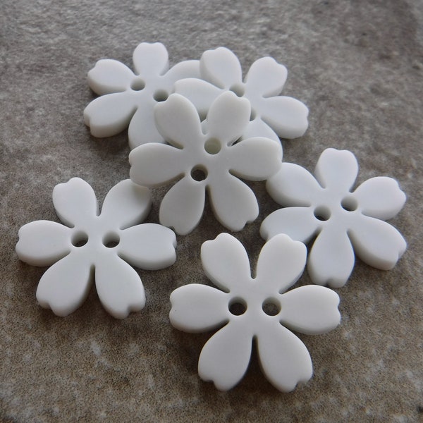 White Buttons - Etsy
