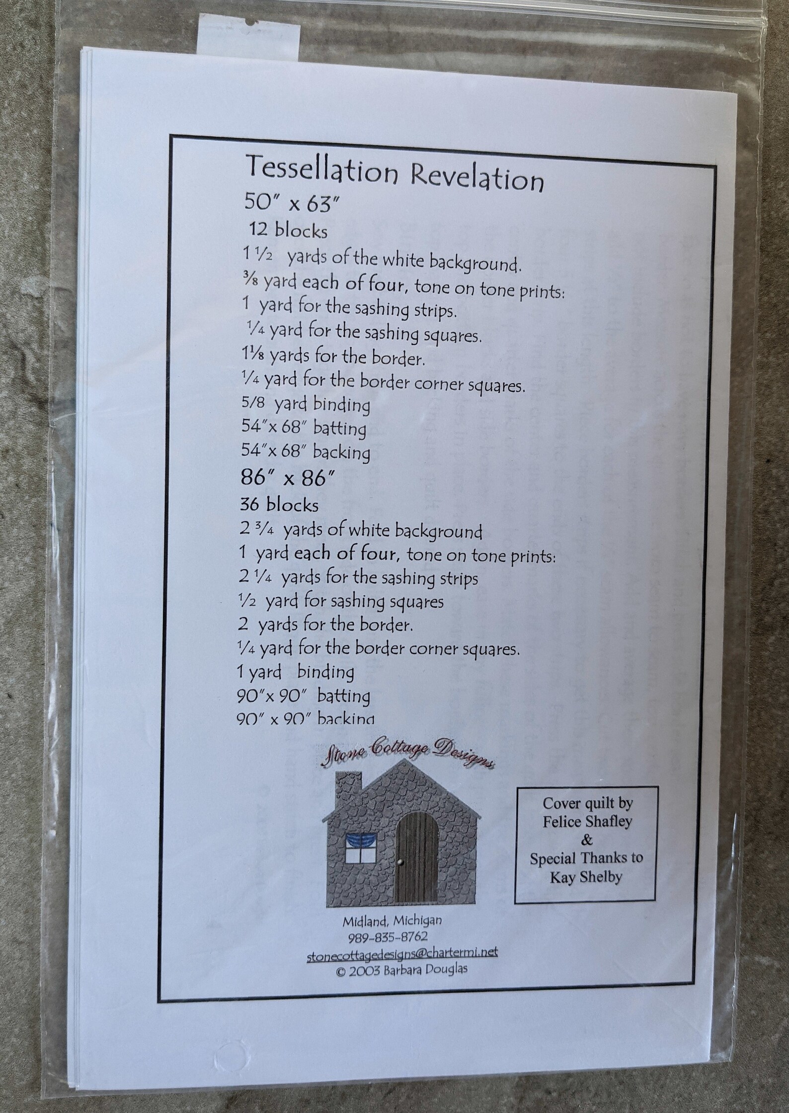 Tessellation Revelation Quilt Pattern Stone Cottage Designs | Etsy