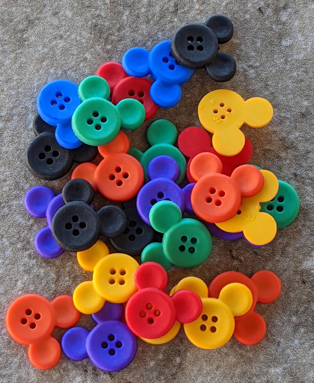 6 Disney Mickey Mouse Sew Thru Head Size 5/8" - Etsy