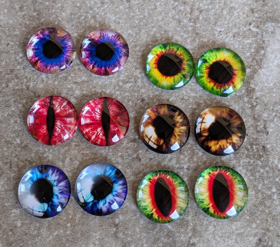 Monster Eyes Flat Back Buttons Embellishments - Etsy