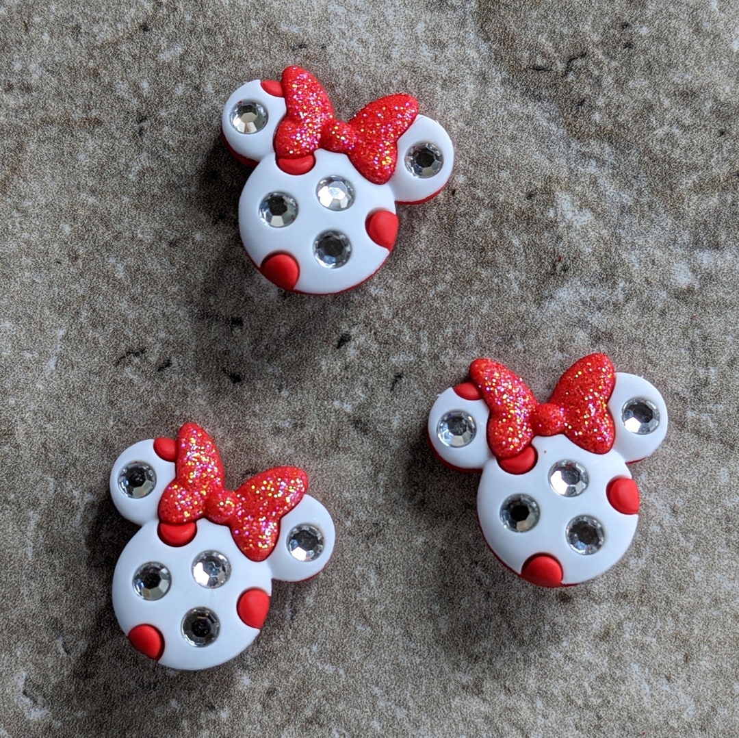 3 Disney Minnie Mouse Head Gem Shank 1" - Etsy
