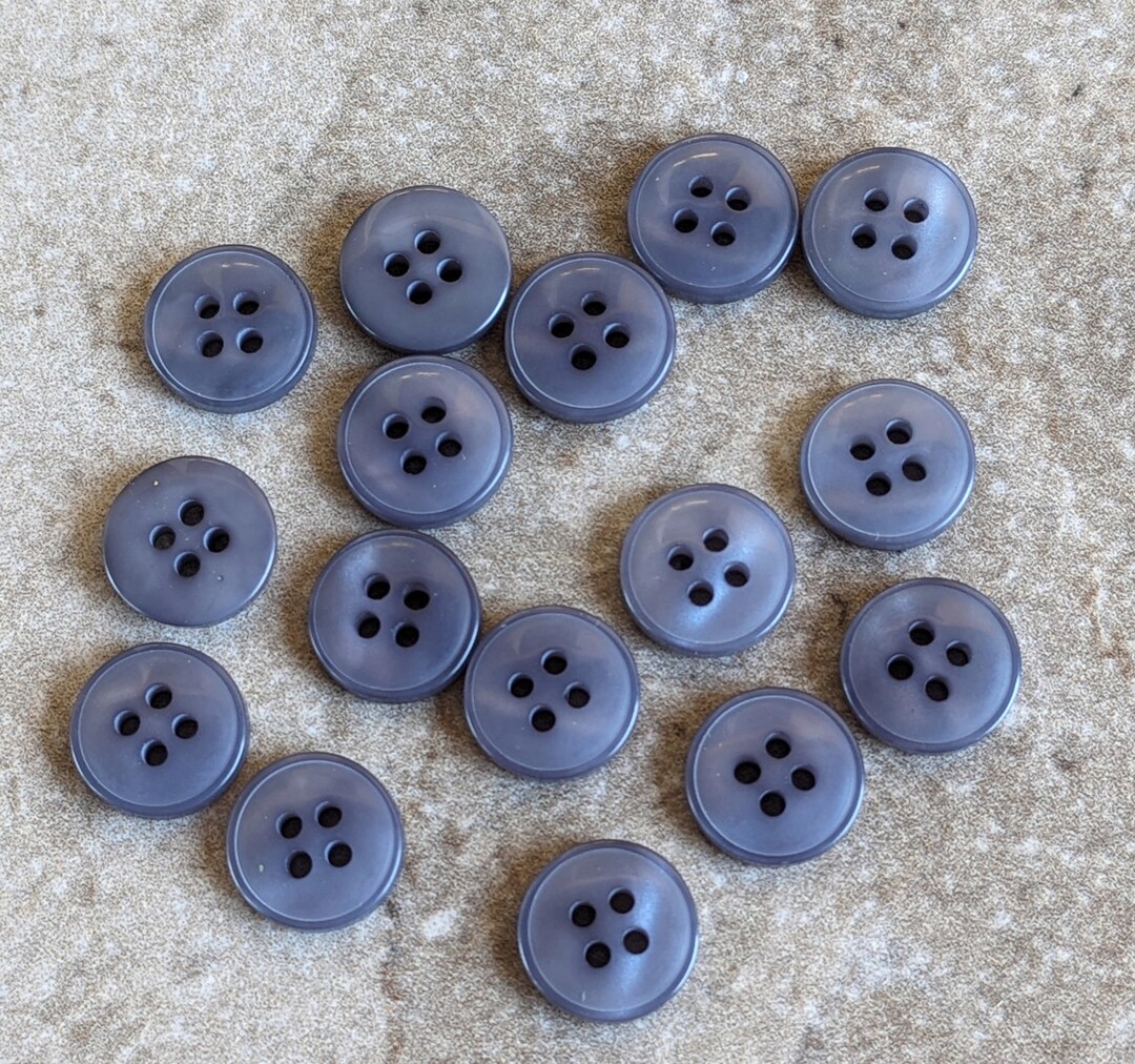 16 Ash Gray Shiny Pop Top Round Buttons Size 7/16" - Etsy