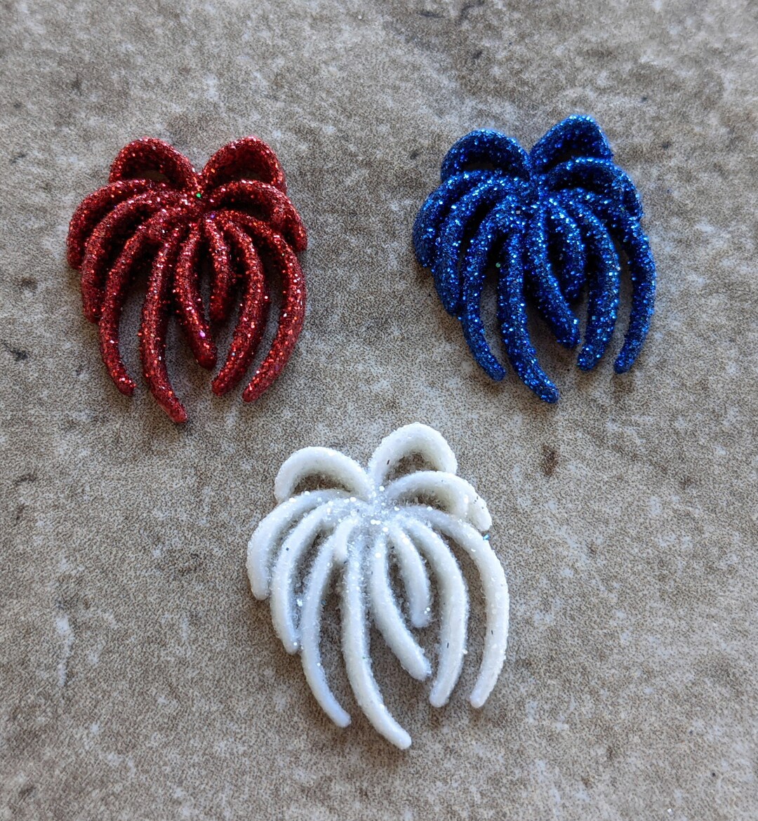 6 Cascade Fireworks Flat Back Buttons Size 3/4" Choose Your Color - Etsy