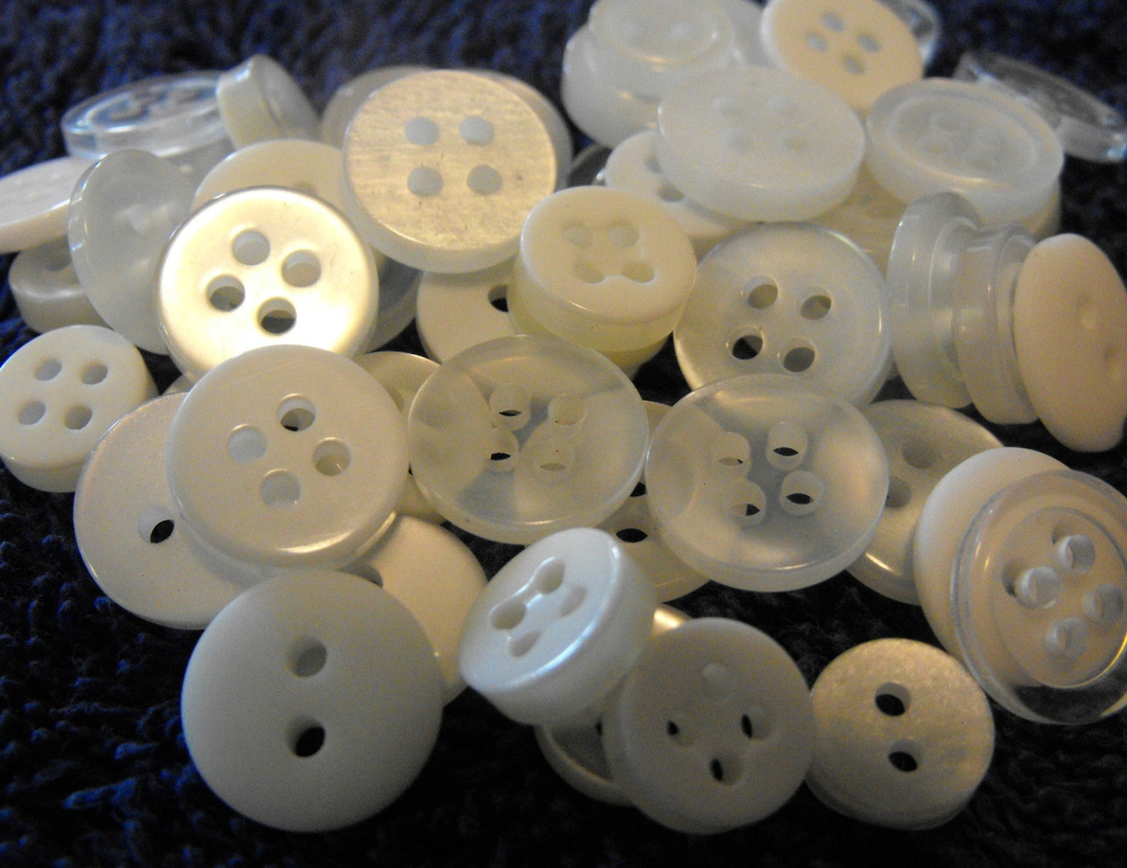 White Buttons 50 Small Assorted Round Sewing Crafting Bulk - Etsy