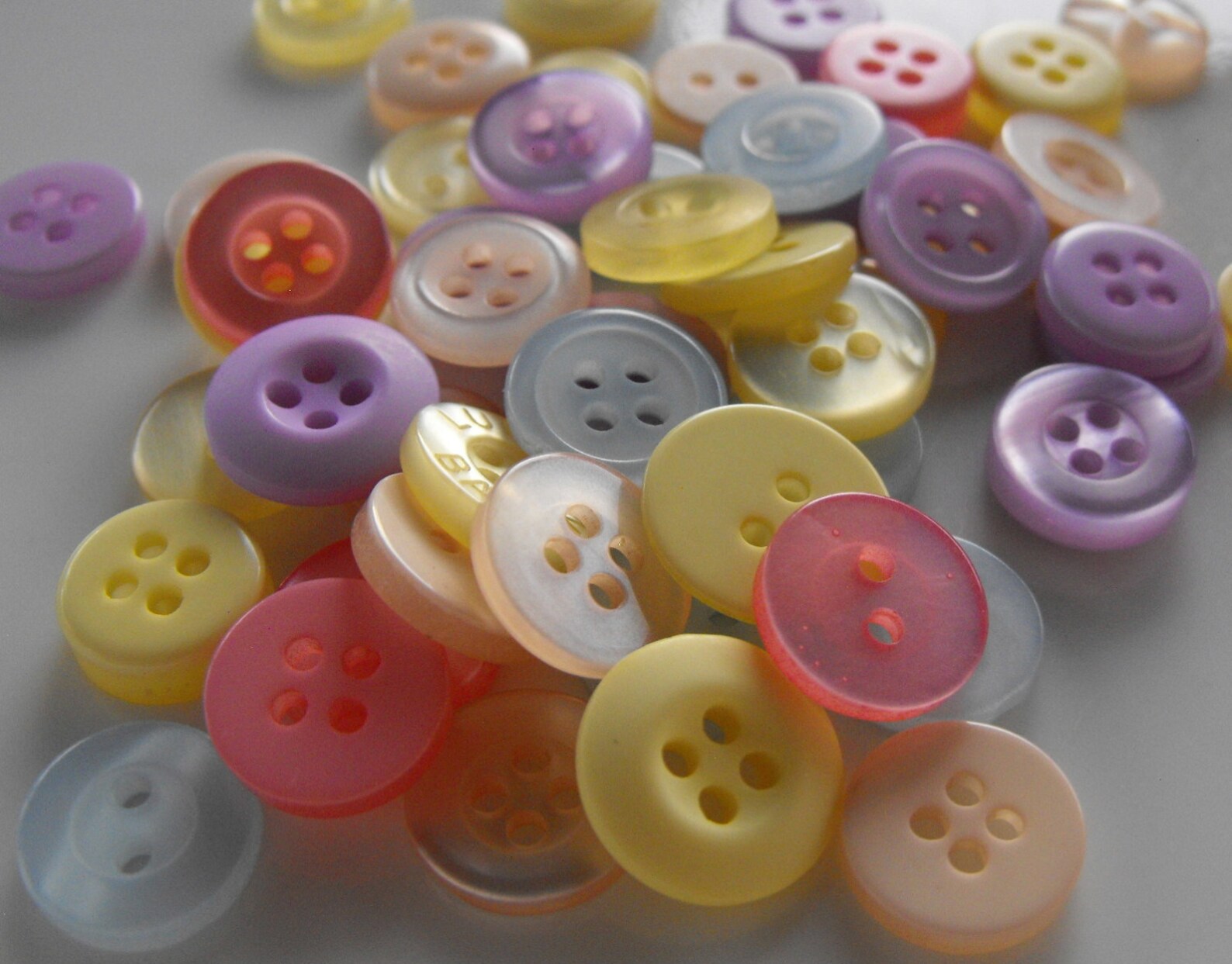 Pastel Buttons, 50 Small Assorted Round Sewing Crafting Bulk Buttons - Etsy