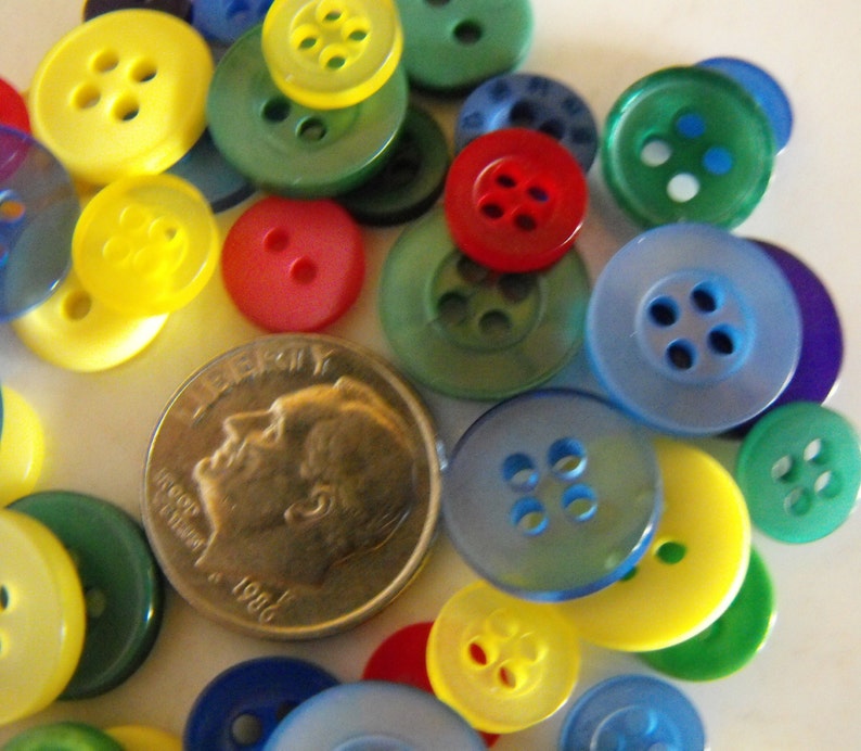 Primary Buttons 50 Small Assorted Round Sewing Crafting Bulk - Etsy