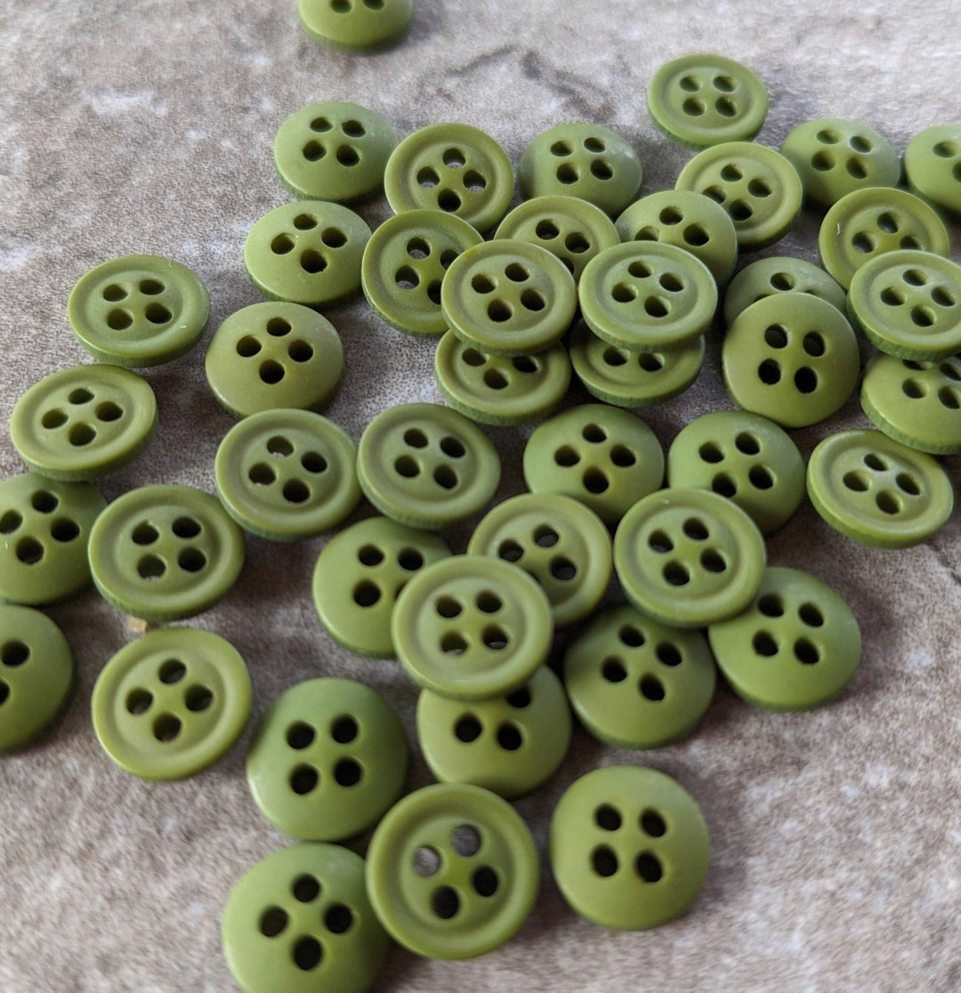 50 Avocado Green Pop Back Round Buttons Size 5/16" - Etsy