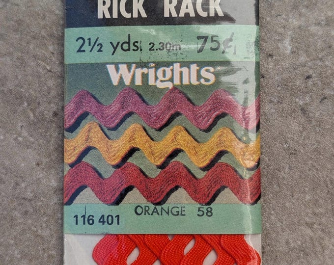 Wrights Medium Rick Rack Orange - Etsy