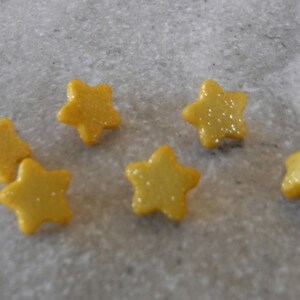 6 Glitter Puffy Stars Shank Buttons Size 7/16" - Etsy
