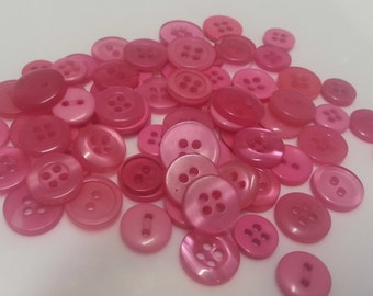 Baby Pink Buttons 50 Small Assorted Round Sewing Crafting | Etsy