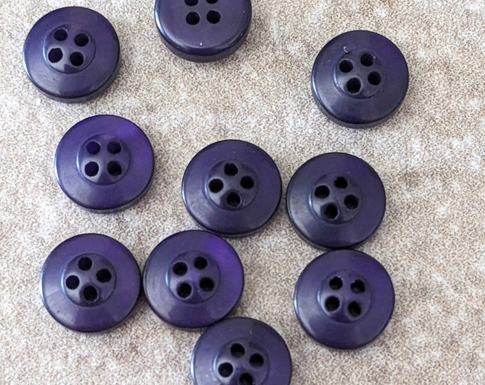 10 Eggplant Purple Mini Pop Center Round Buttons. Size 5/16" - Etsy