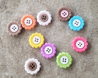 4 Button Center Flower Large Buttons Size 3/4" - Etsy