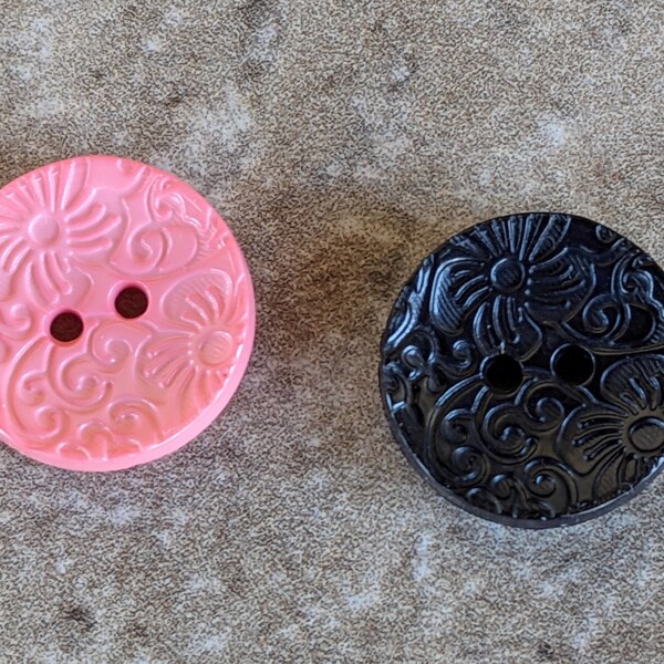 Large Floral Buttons - Etsy