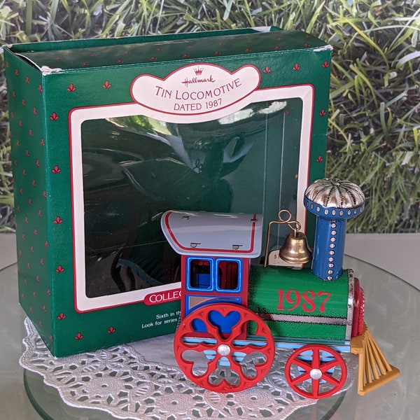 Hallmark Tin Locomotive Ornament - Etsy