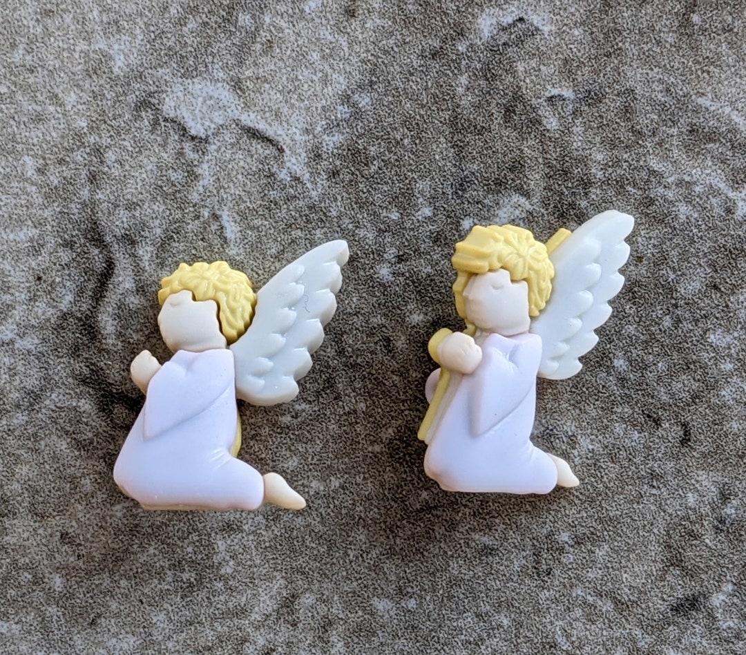 2 Kneeling Angel Pink Shank Buttons Size 5/8" - Etsy