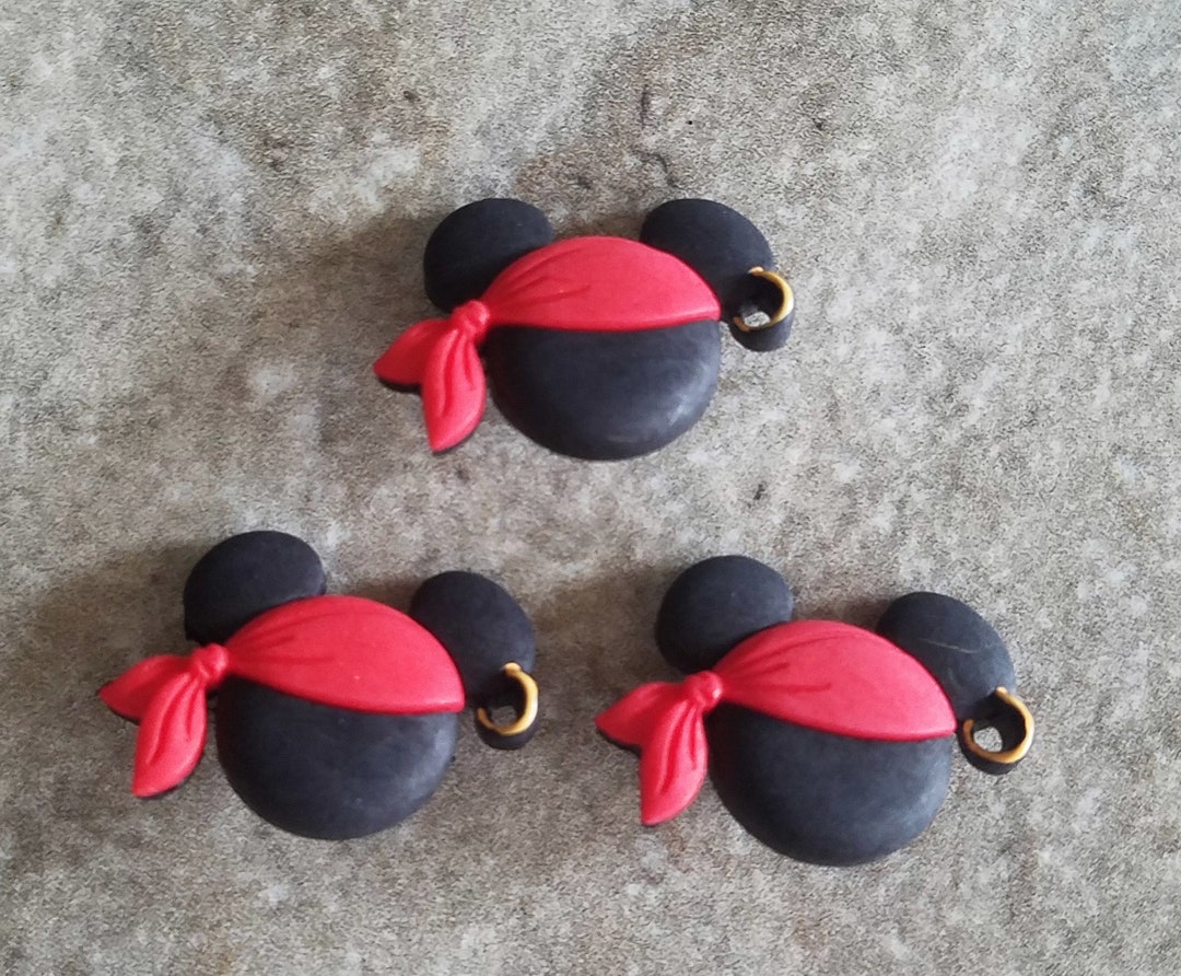 3 Disney Mickey Mouse Head Pirate Shank Buttons Size 1 1/16" - Etsy