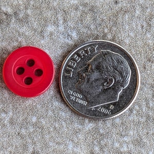20 Red Shiny Flat Edge Round Buttons Size 7/16" - Etsy