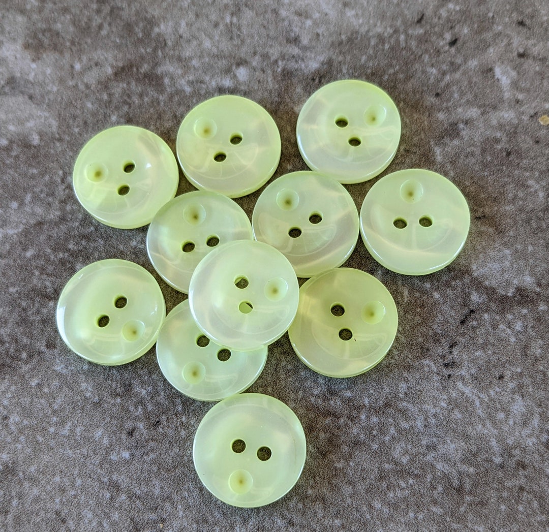 9 Lime Green Fake Hole Buttons Size 11/16" - Etsy