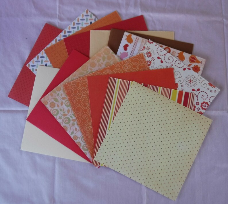 6x6 Paper Pack 15 Sheets of Discontinued Pattern and Cardstock - Etsy