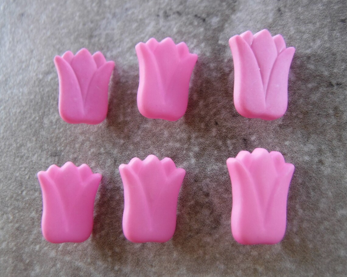 6 Tulip Top Shank Buttons Size 1/2 You Choose the Color - Etsy